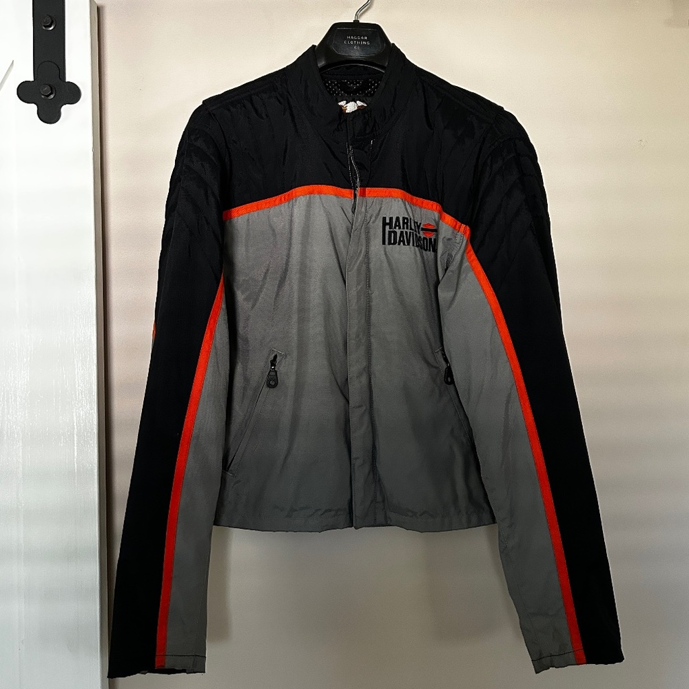 Men’s Harley Davidson Canvas Riding Jacket Medium Ven… - Gem